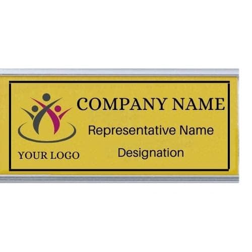 Employee Name Badge with Company Logo | Professional Custom Badges ...